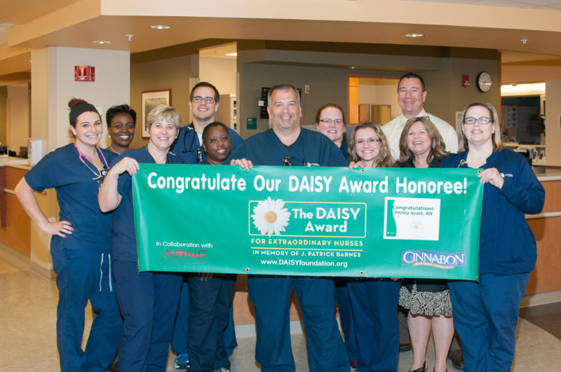 Phil Scott honored with DAISY Award - ChristianaCare News