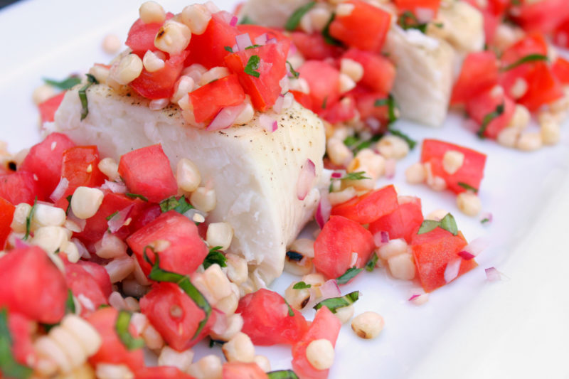 Grilled fish with tomato and corn salsa - ChristianaCare News