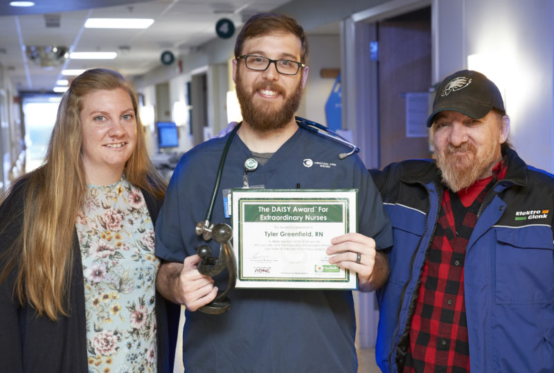 Tyler Greenfield honored with DAISY Award for Extraordinary Nurses ...