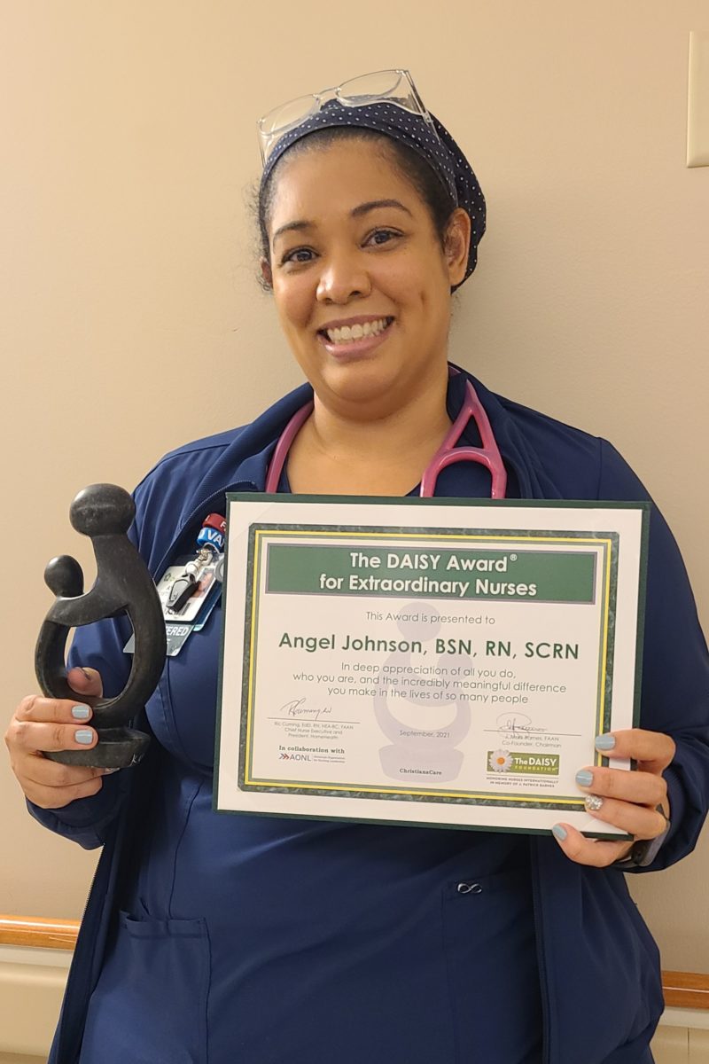 Angel Johnson Honored With DAISY Award - ChristianaCare News