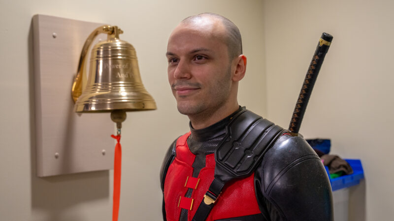 A Superhero Moment: Gabriel Rings the Bell to Mark Milestone in Cancer ...