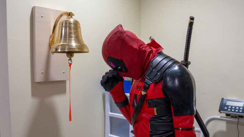 A Superhero Moment: Gabriel Rings the Bell to Mark Milestone in Cancer ...